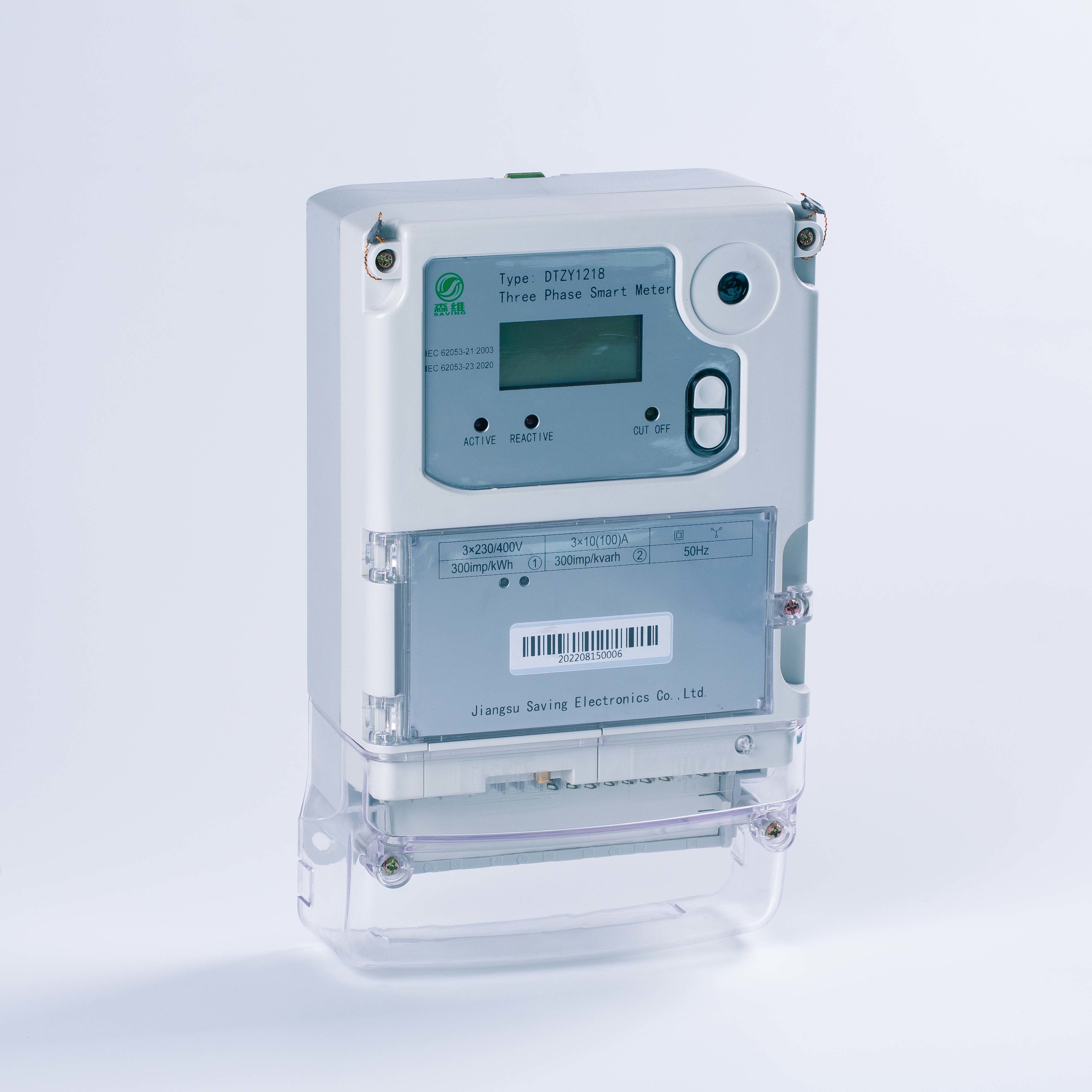 RS485 ile 230V Beyaz Ön Ödemeli Metre Tuş Takımı Enerji Ölçer Lcd Üç Fazlı