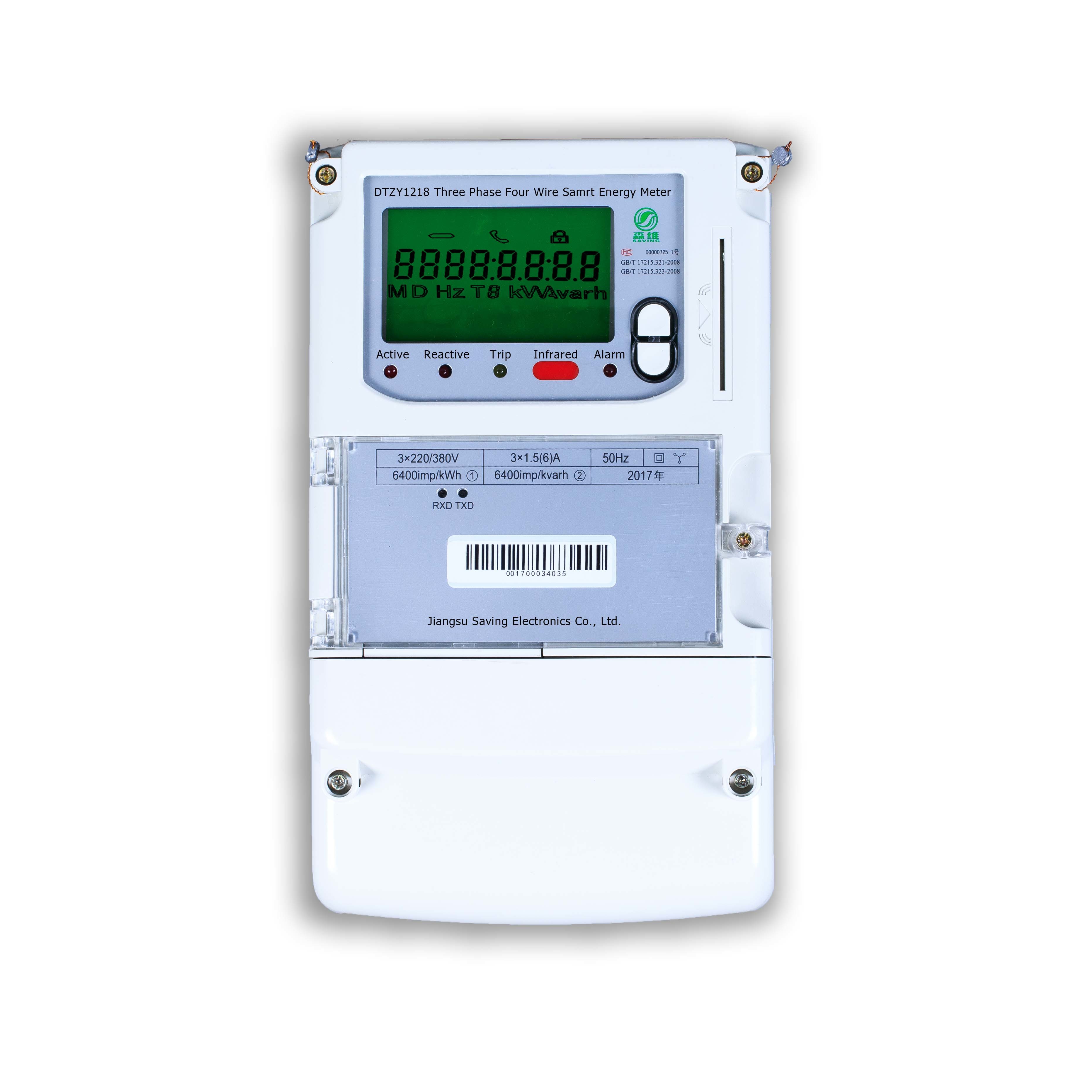 3 Fazlı Ön Ödeme Akıllı Metre Lcd Enerji Ölçer 100A 80A 4 Telli Çok Kanallı